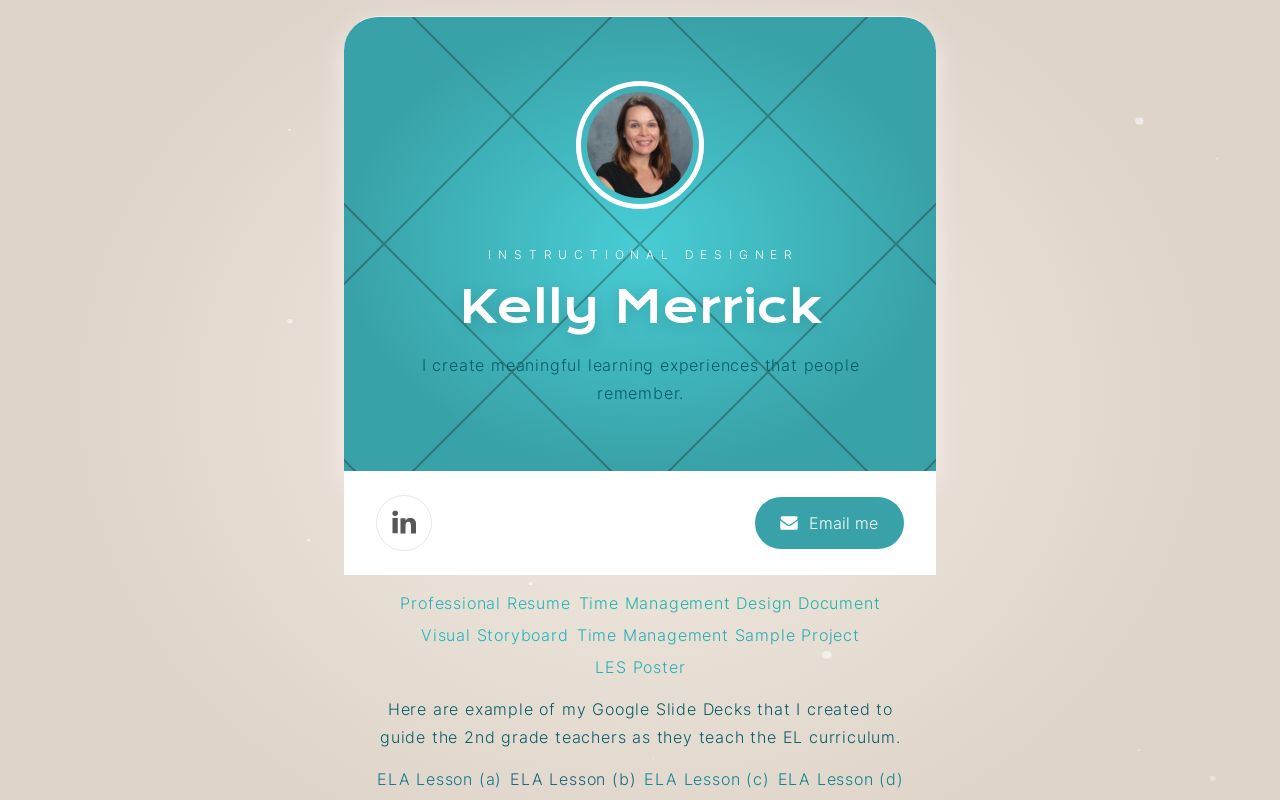 Kelly Merrick's Professional Portfolio
